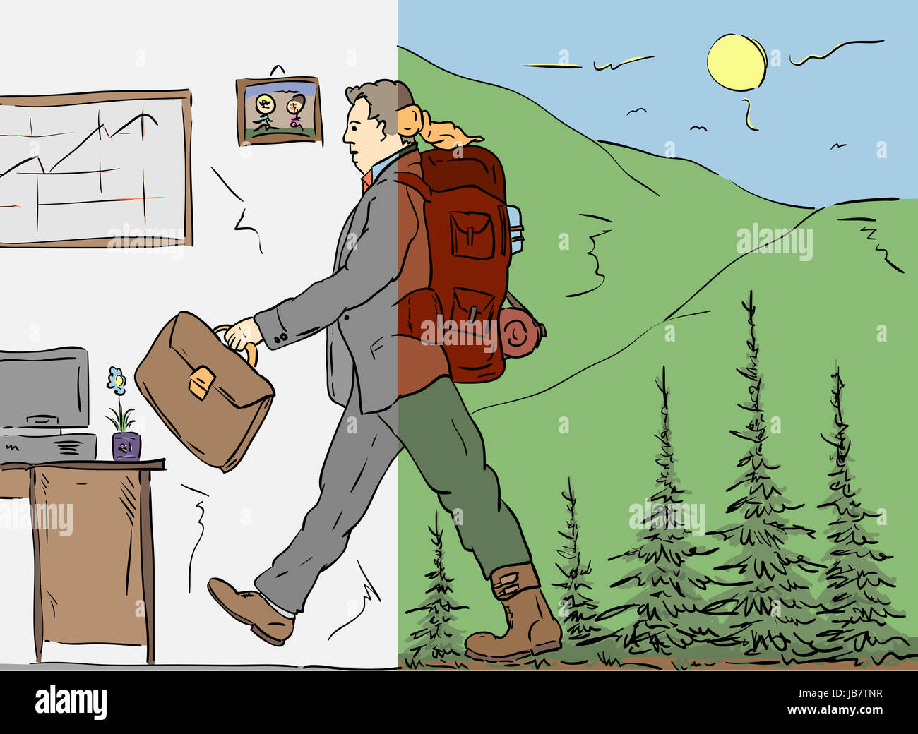 vector - return to work from nature Stock Photo - Alamy