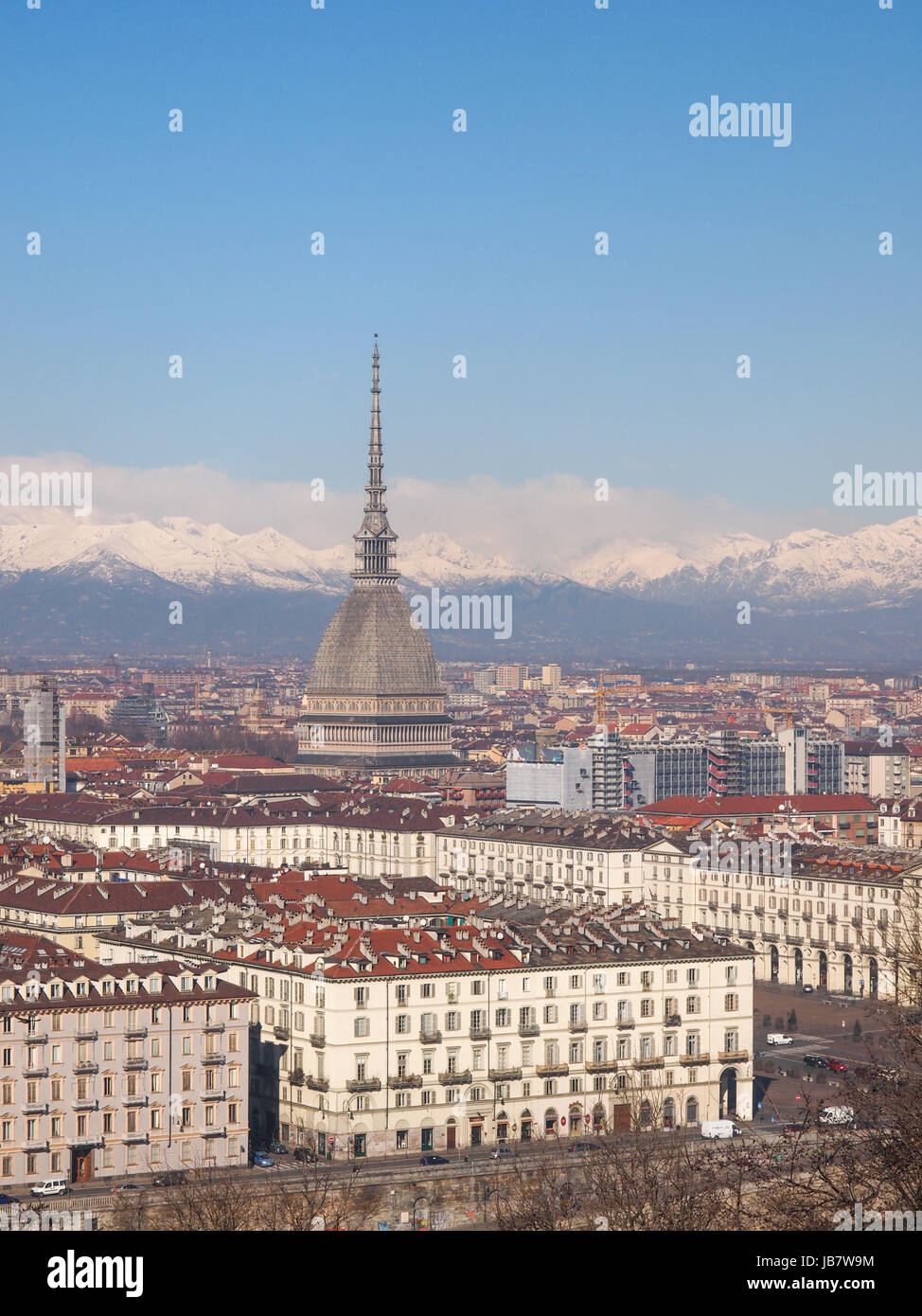 Turin skyline panorama seen from the hills surrounding the city Stock ...
