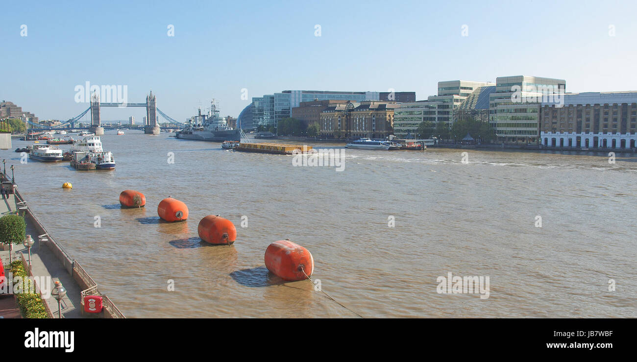 Panoramic view of River Thames London UK Stock Photo - Alamy