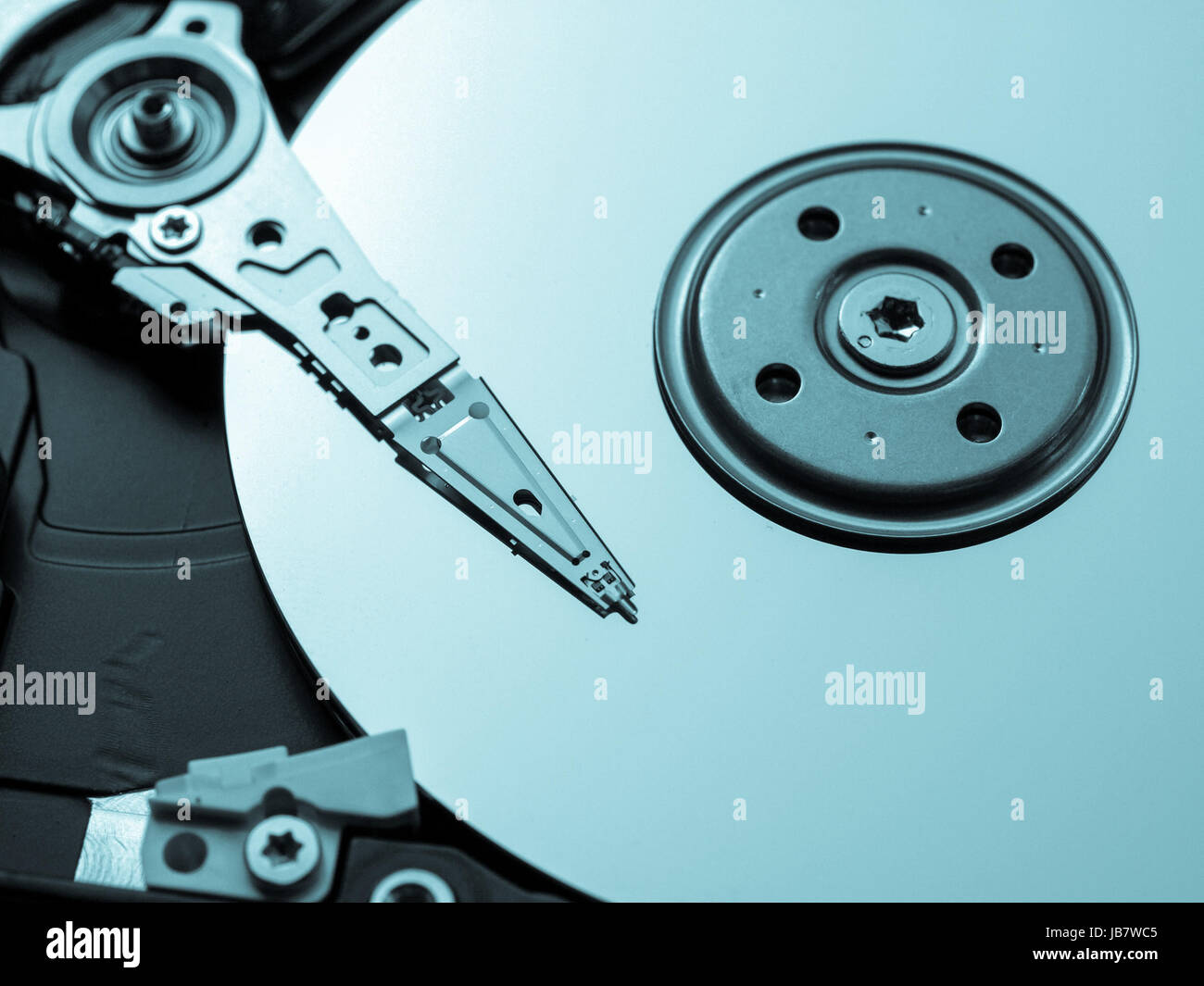 Detail of a magnetic computer hard disk Stock Photo - Alamy