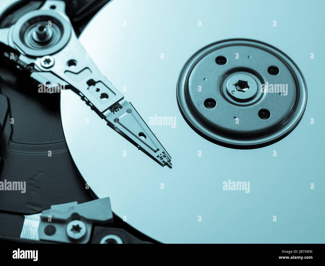 Detail of a magnetic computer hard disk Stock Photo - Alamy