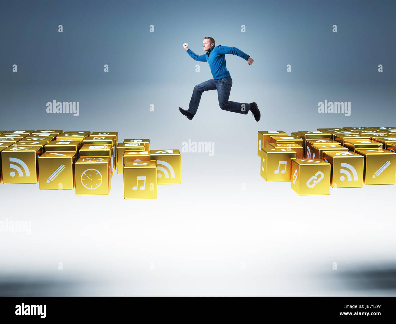 Connection bridge smart 3d hi-res stock photography and images - Alamy