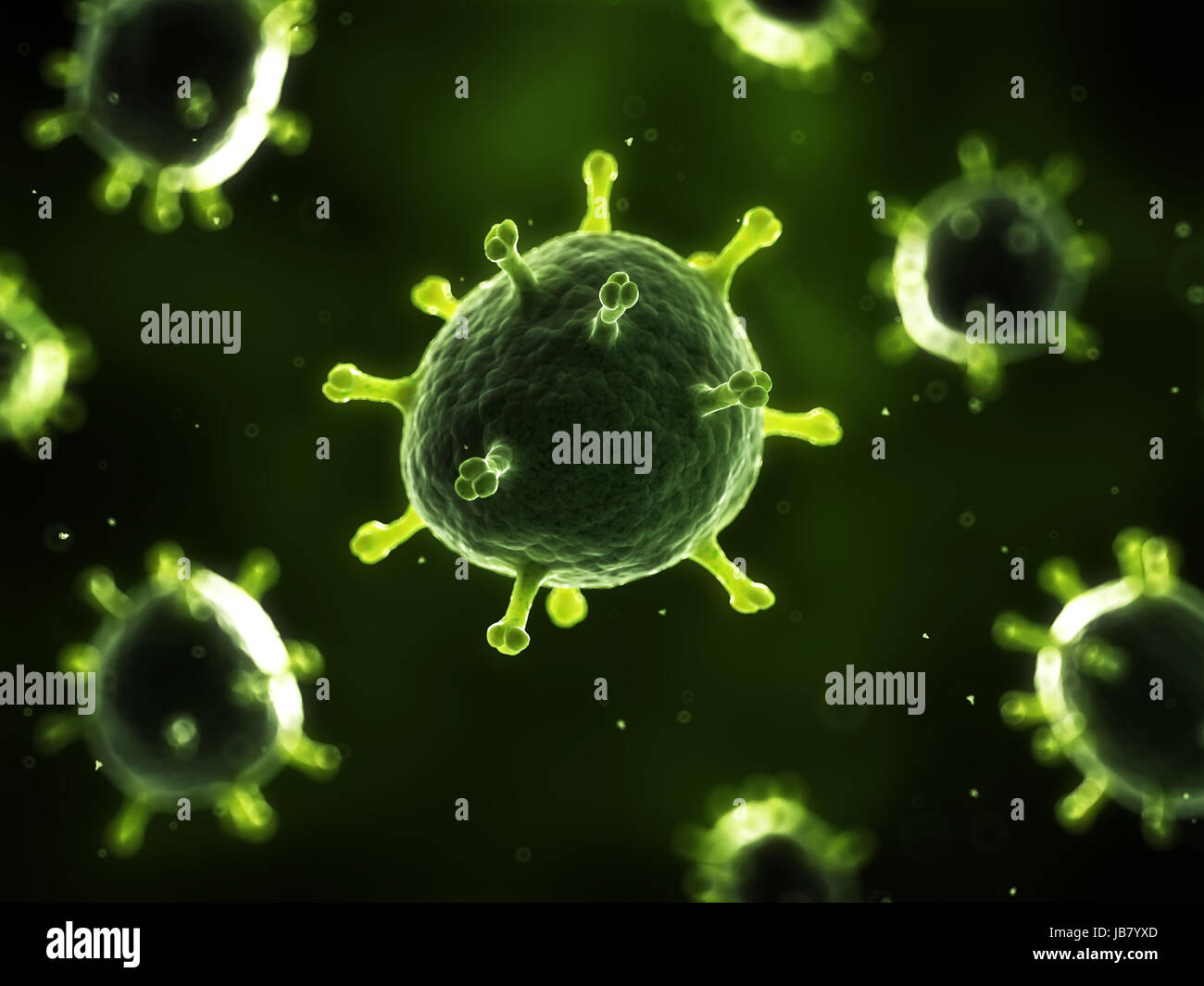 3d rendered conceptual illustration of a virus Stock Photo - Alamy