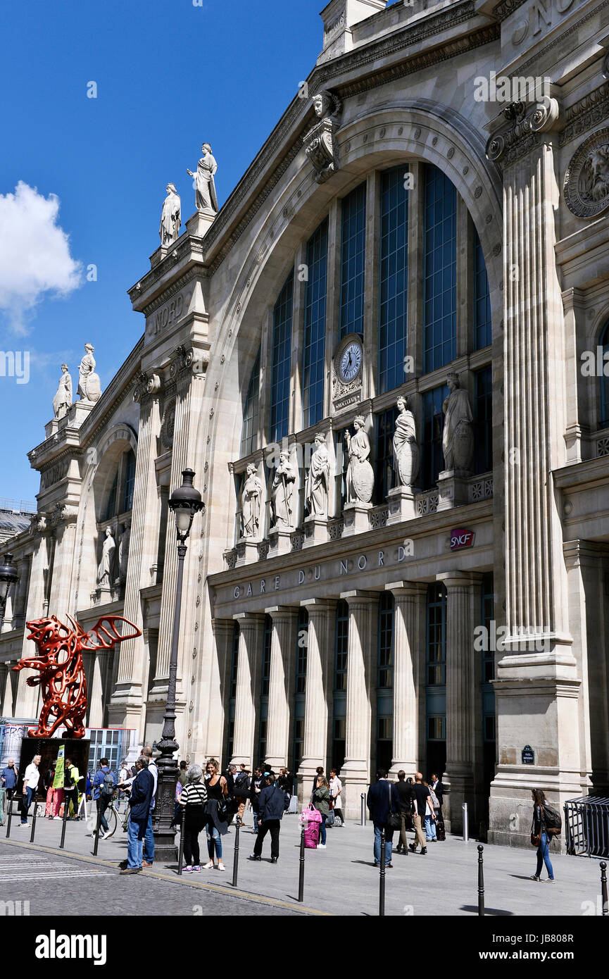 Gare Du Nord Railway Station In Paris Stock Photos & Gare Du Nord ...