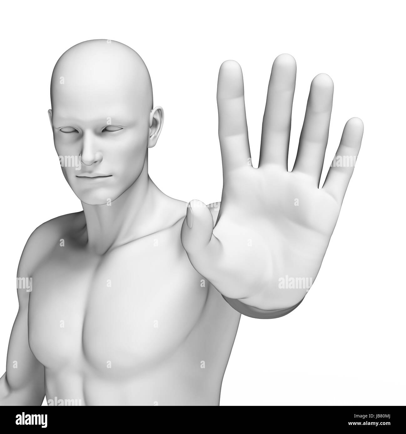 3d rendered illustration of a defending man Stock Photo - Alamy