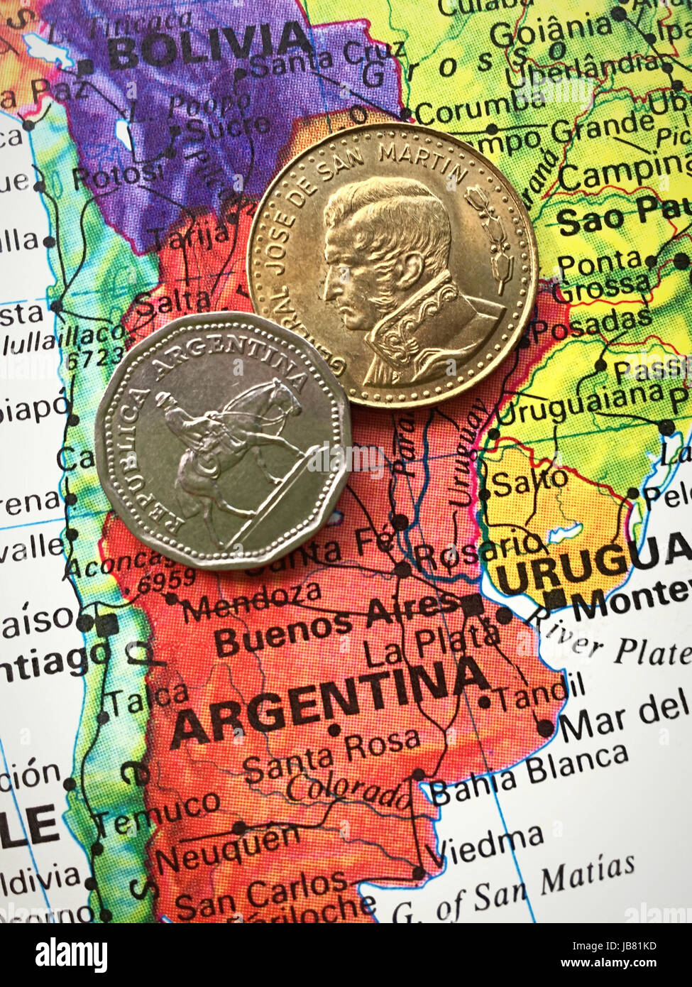 Colourful world map hi-res stock photography and images - Alamy