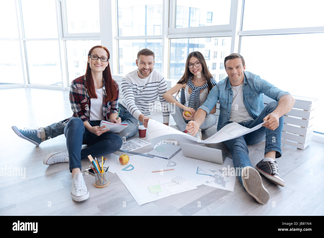 Cooperation delighted hi-res stock photography and images - Alamy