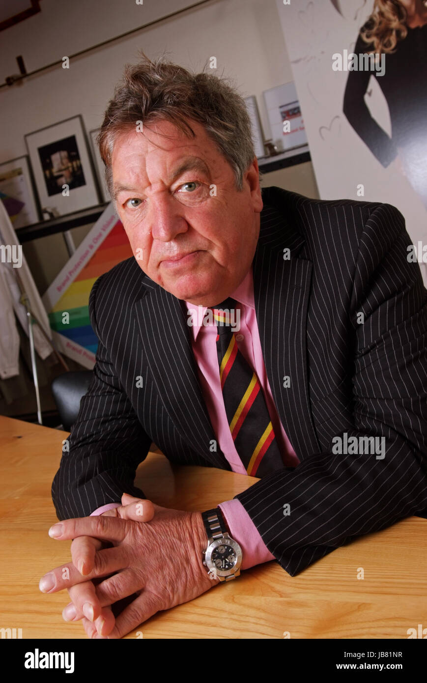 Fashion designer George Davies in his office/studio Stock Photo - Alamy
