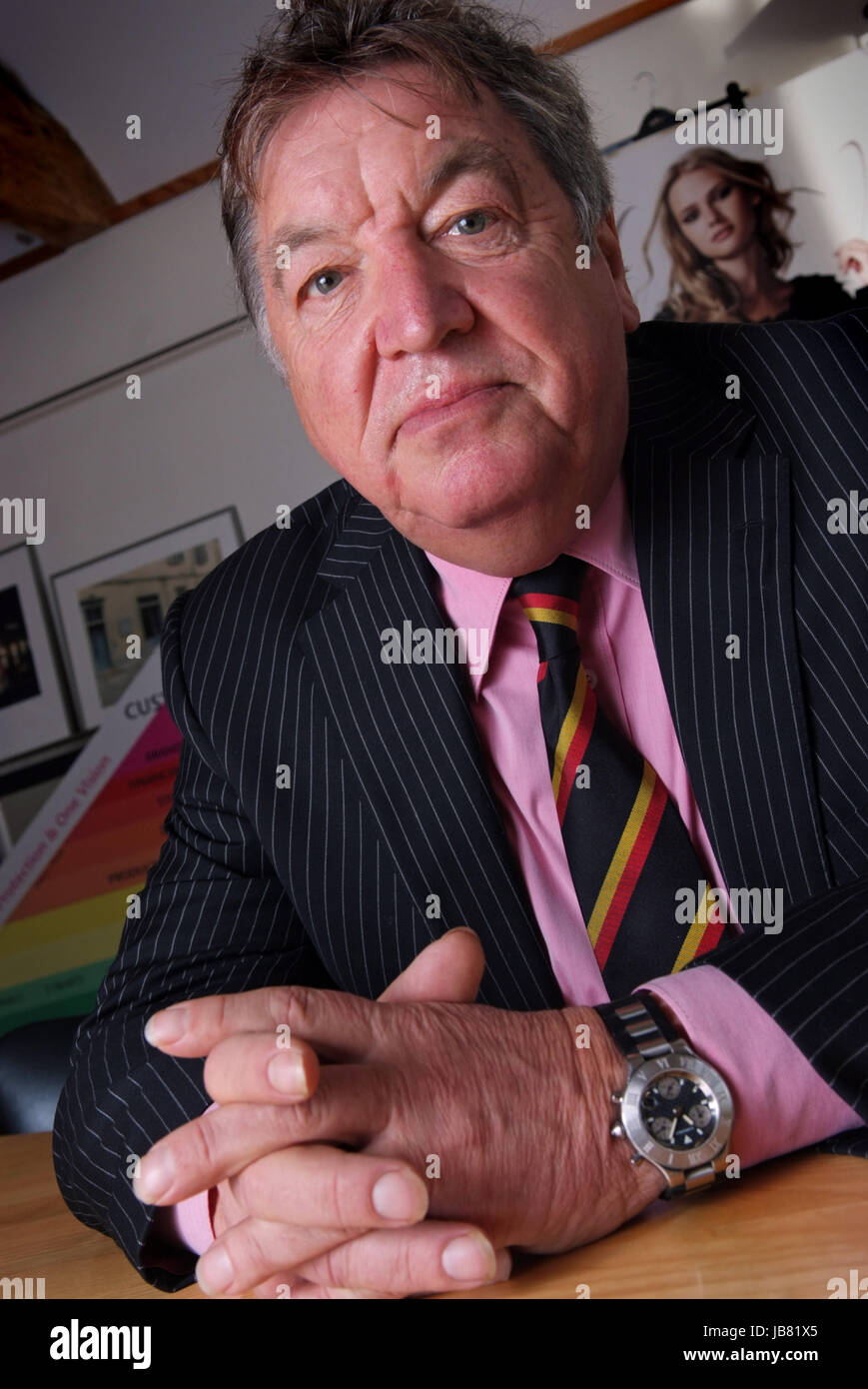 Fashion designer George Davies in his office/studio Stock Photo - Alamy