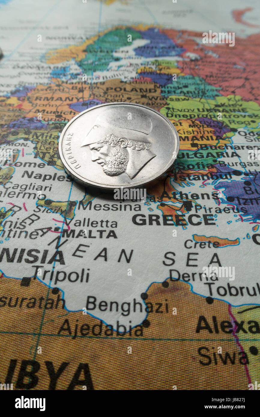 Map of greek world hi-res stock photography and images - Alamy