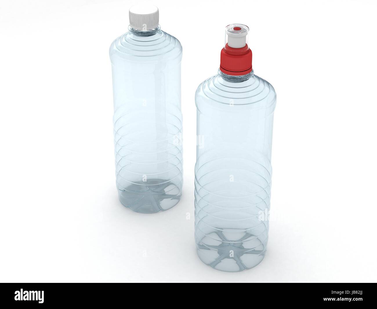 Empty bottles isolated on white background Stock Photo - Alamy