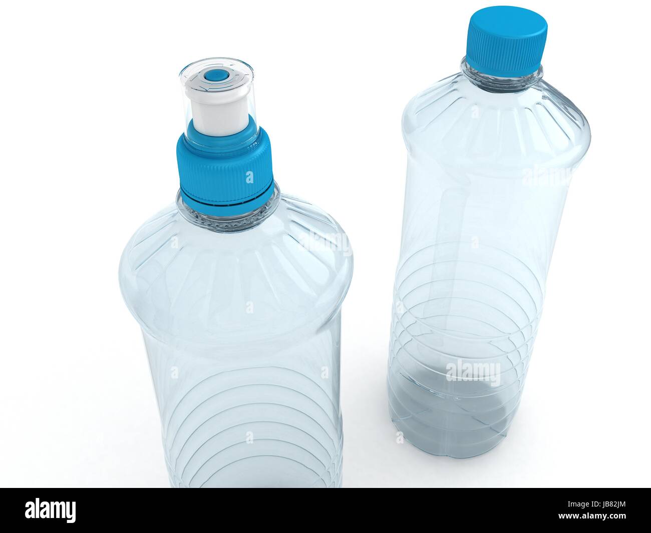 Empty bottles isolated on white background Stock Photo - Alamy