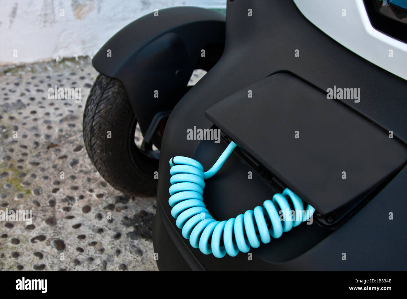 Dashboard in modern electric car Stock Photo - Alamy
