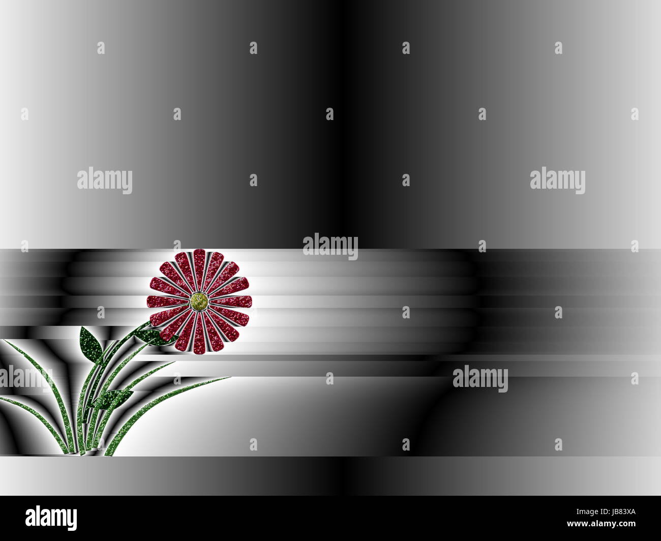 monochrome background with discreet small colored flower Stock Photo ...