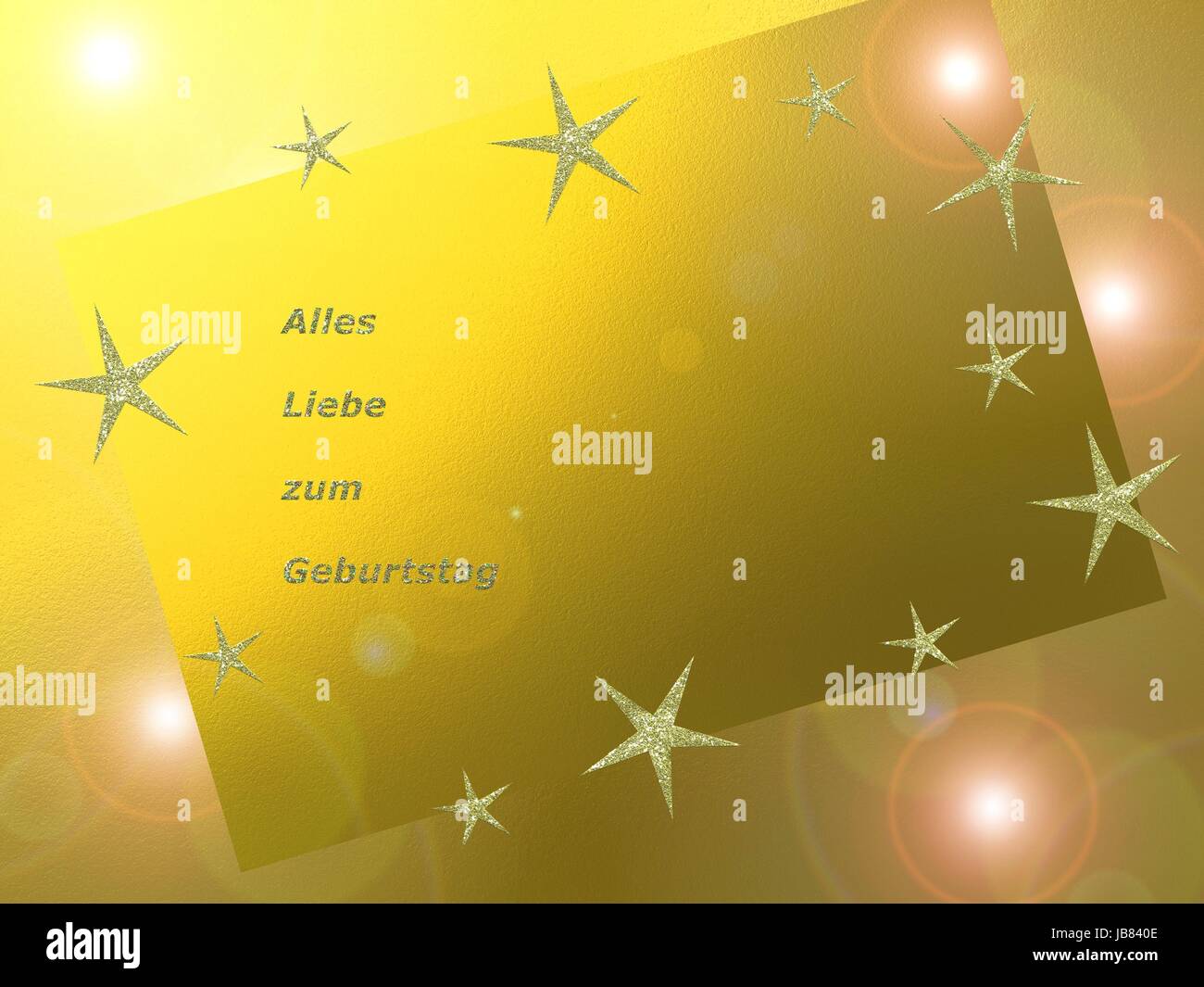 written in German letters happy birthday card Stock Photo - Alamy
