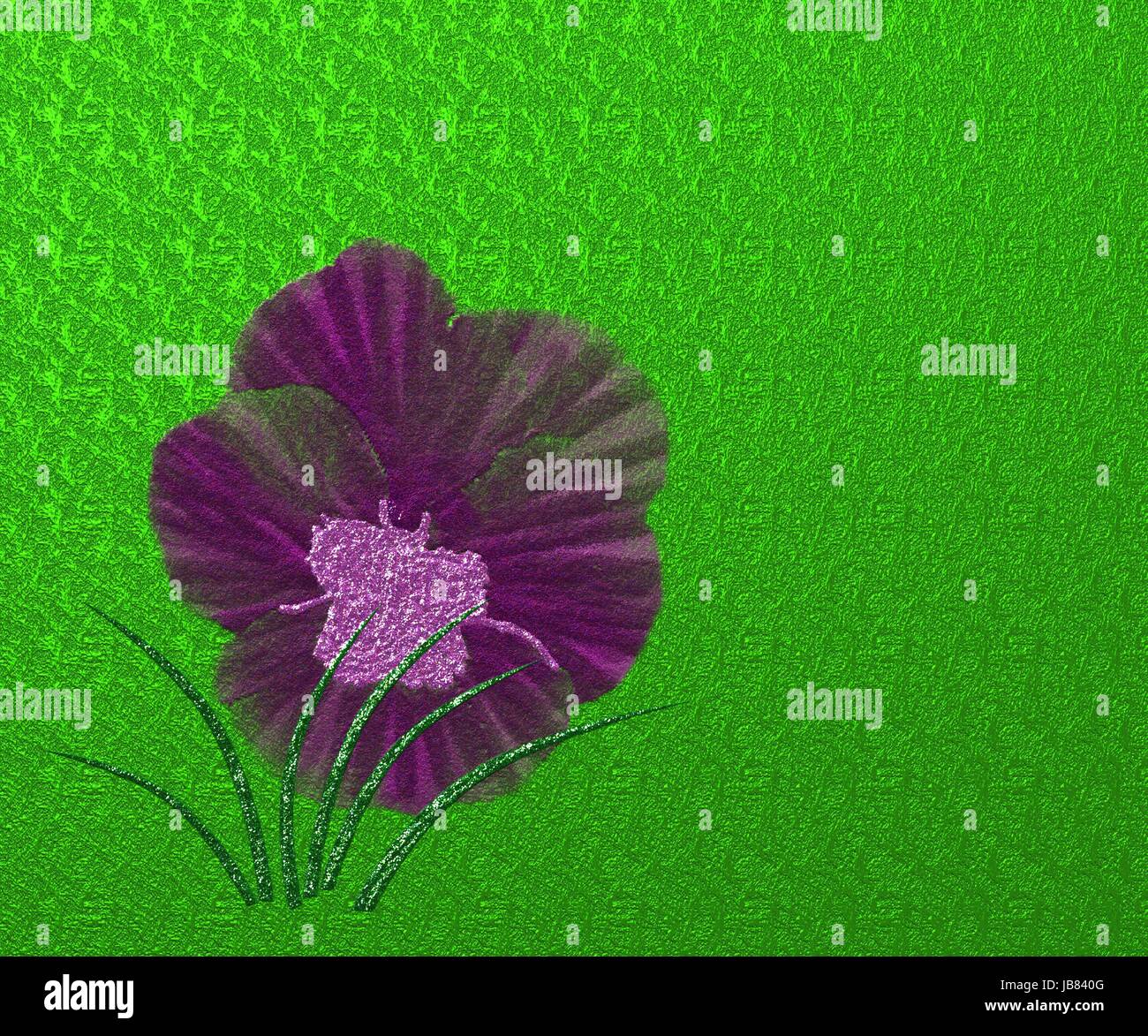 monochrome background with discreet small colored flower Stock Photo ...