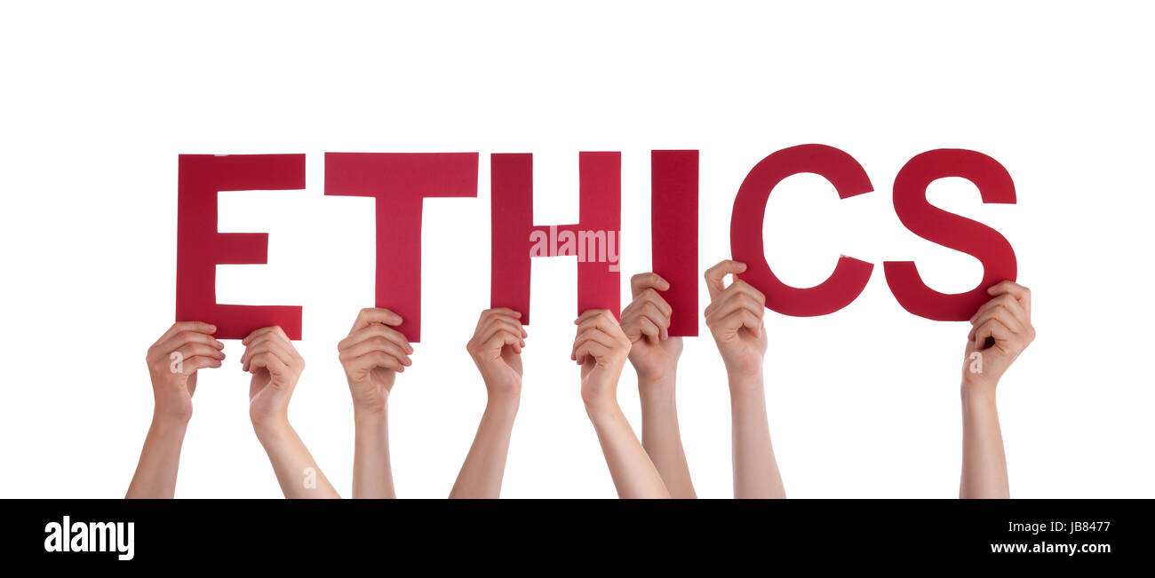 Ethics Standards Moral and Right Words Showing Values Stock Photo - Alamy