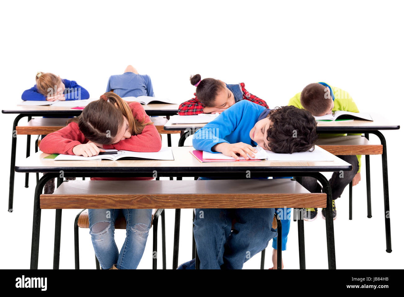 Children sleeping in the classroom Stock Photo - Alamy