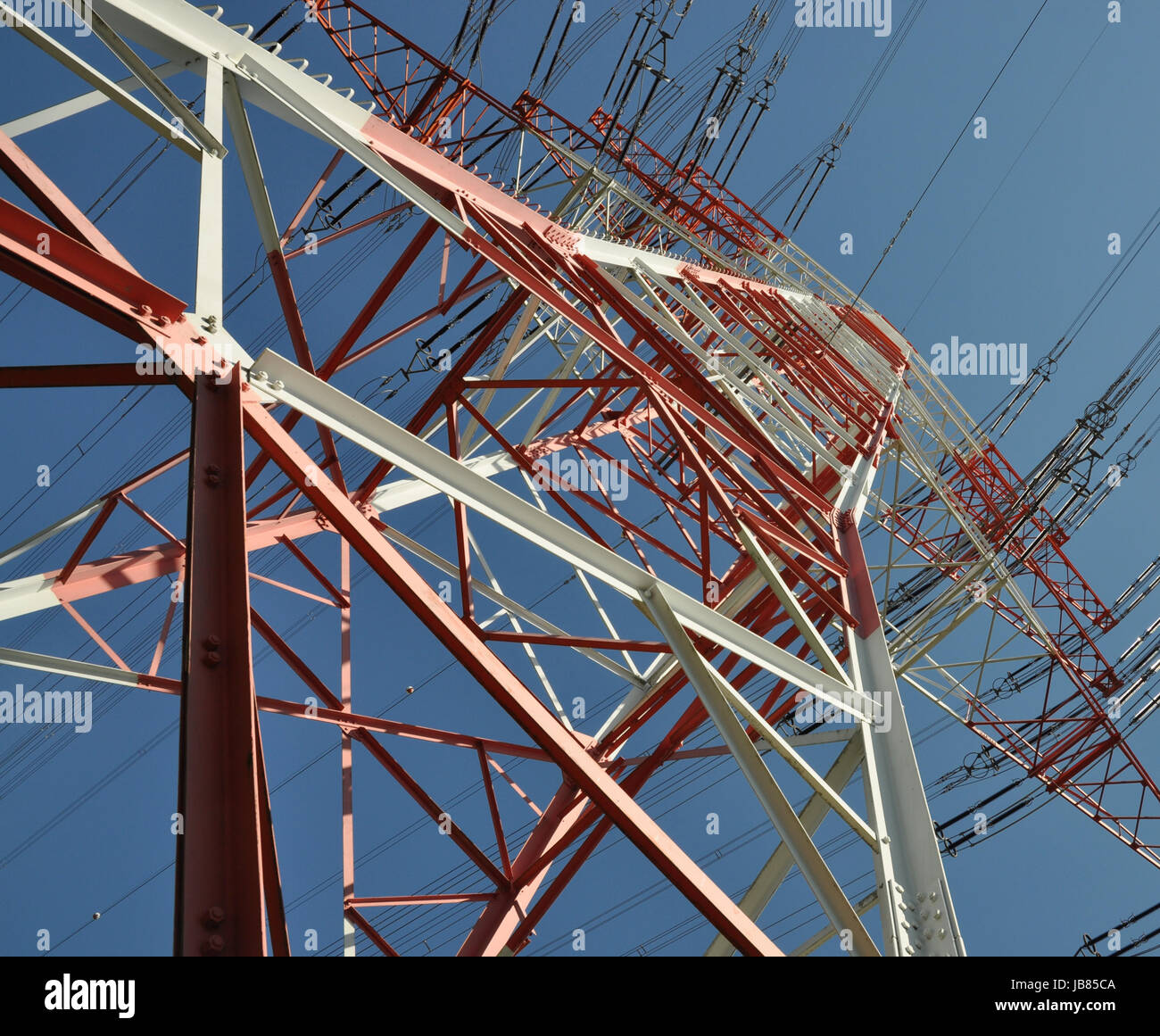 Hochspannungsleitung, überlandleitung, stromleitung, strom, strommast ...