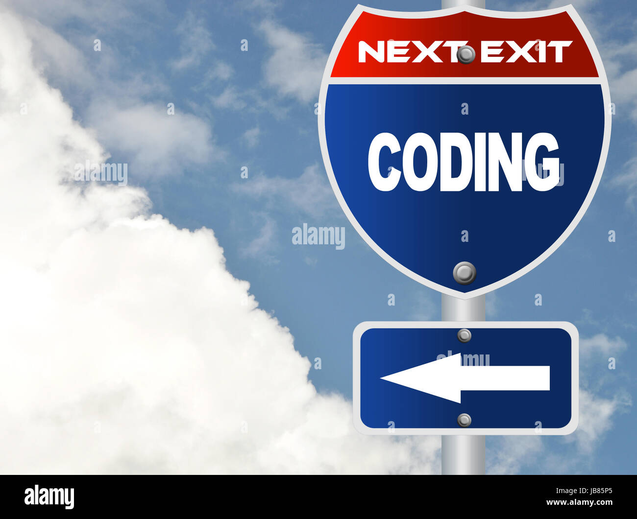 Coding road sign Stock Photo - Alamy