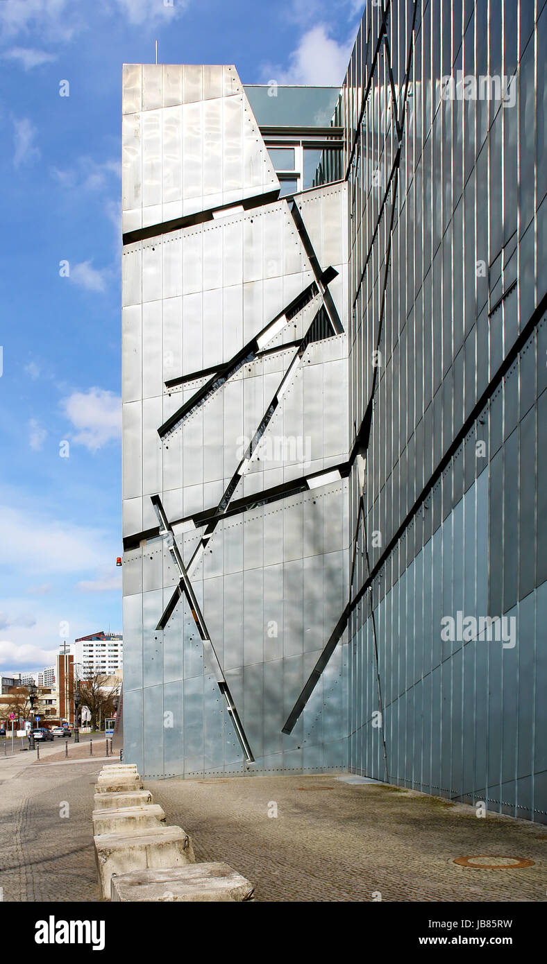 Facade of the Jewish museum in Berlin (Germany), project of the ...