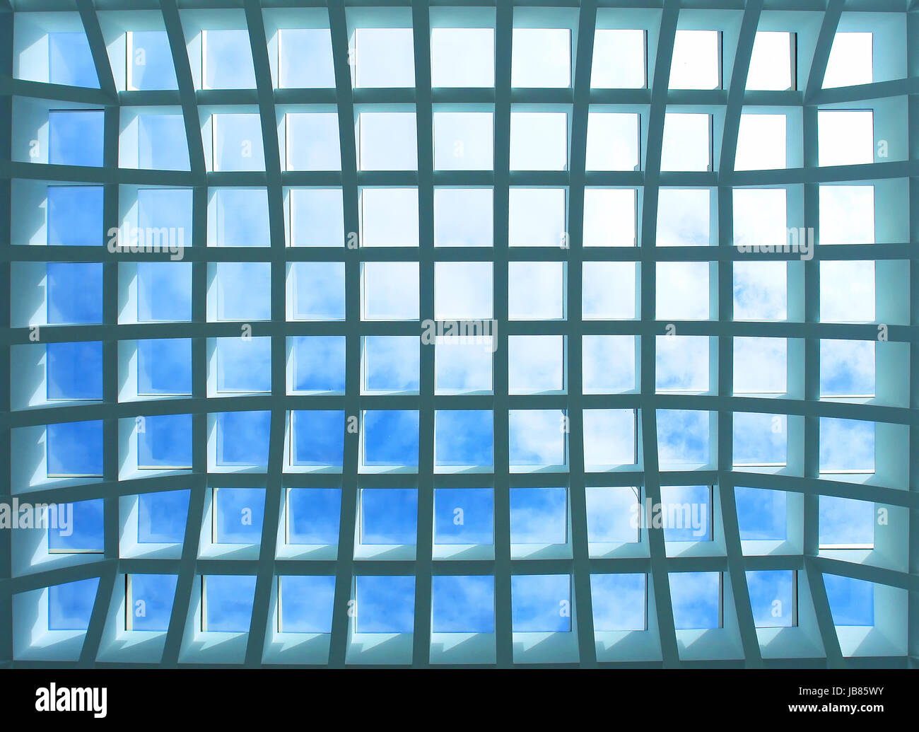 Geometric pattern ceiling of office building Stock Photo - Alamy