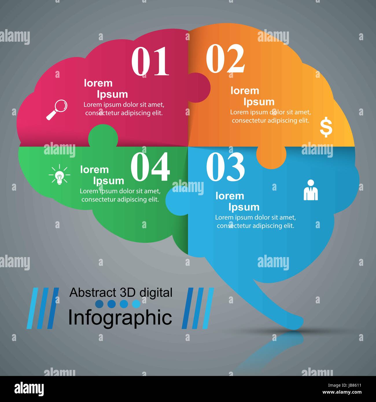 Left right brain infographics hi-res stock photography and images - Alamy
