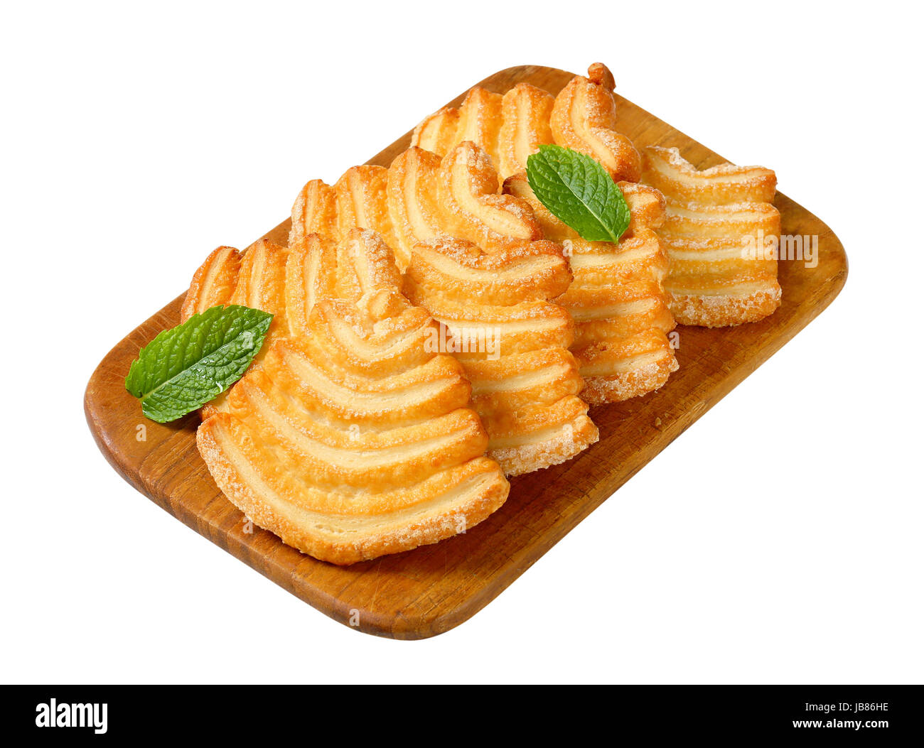 Italian puff pastry cookies coated with sugar Stock Photo - Alamy