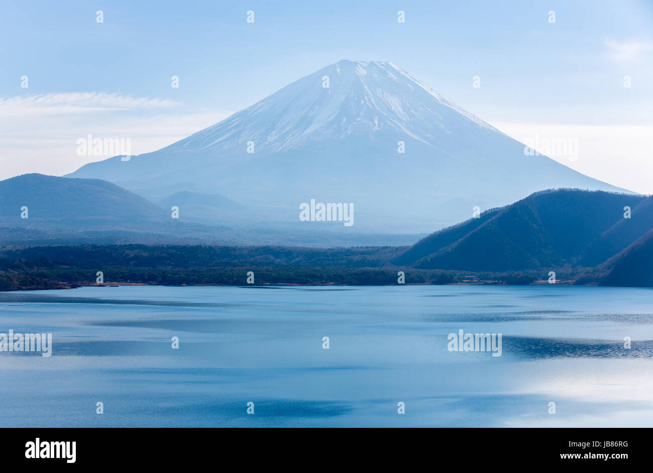 Mountain Fuji fujisan with Motosu lake at Yamanashi Japan Stock Photo ...