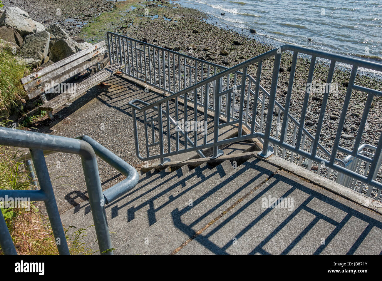 Stairs lead down sea hi-res stock photography and images - Alamy