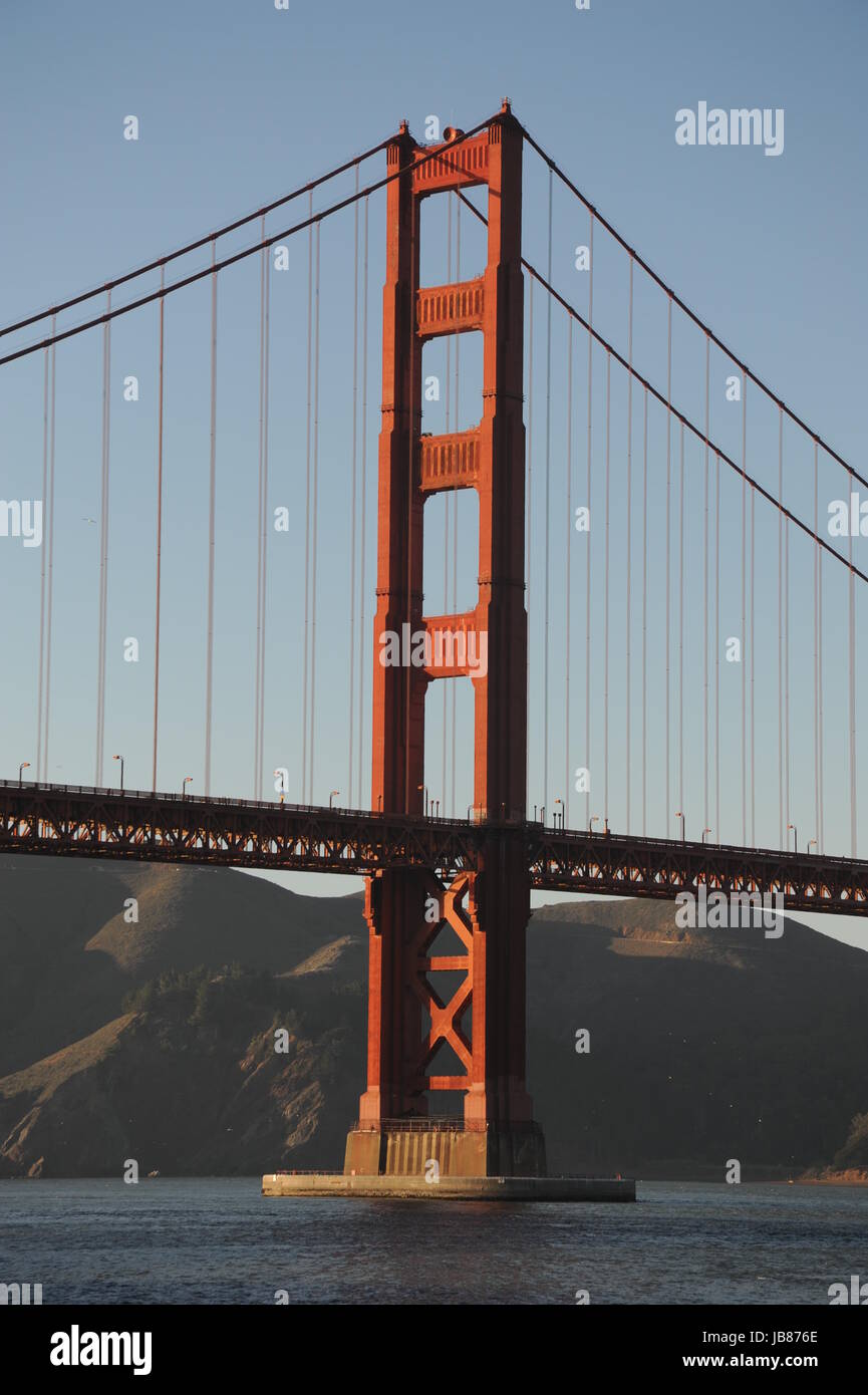 Bridge golden suspension bridge stanchion hi-res stock photography and ...