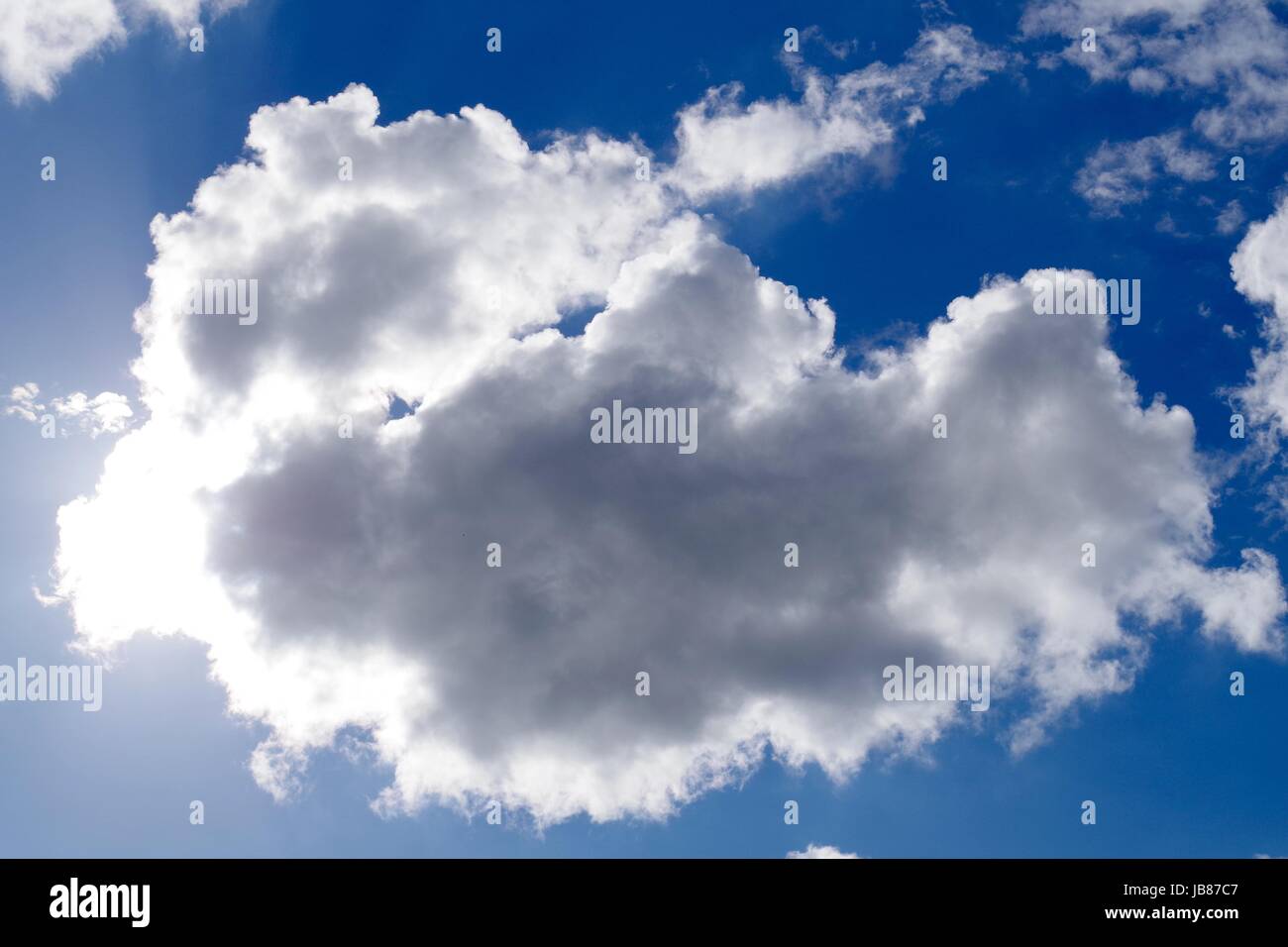 Illuminated Cumulus Cloud. Devon UK, 2017 Stock Photo - Alamy