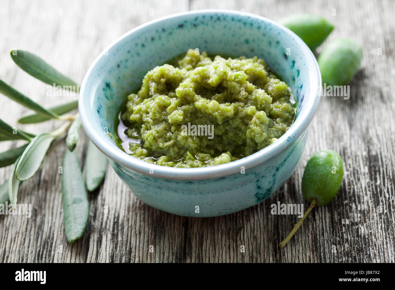 bowl with fresh olive paste made from kalamata olives Stock Photo - Alamy