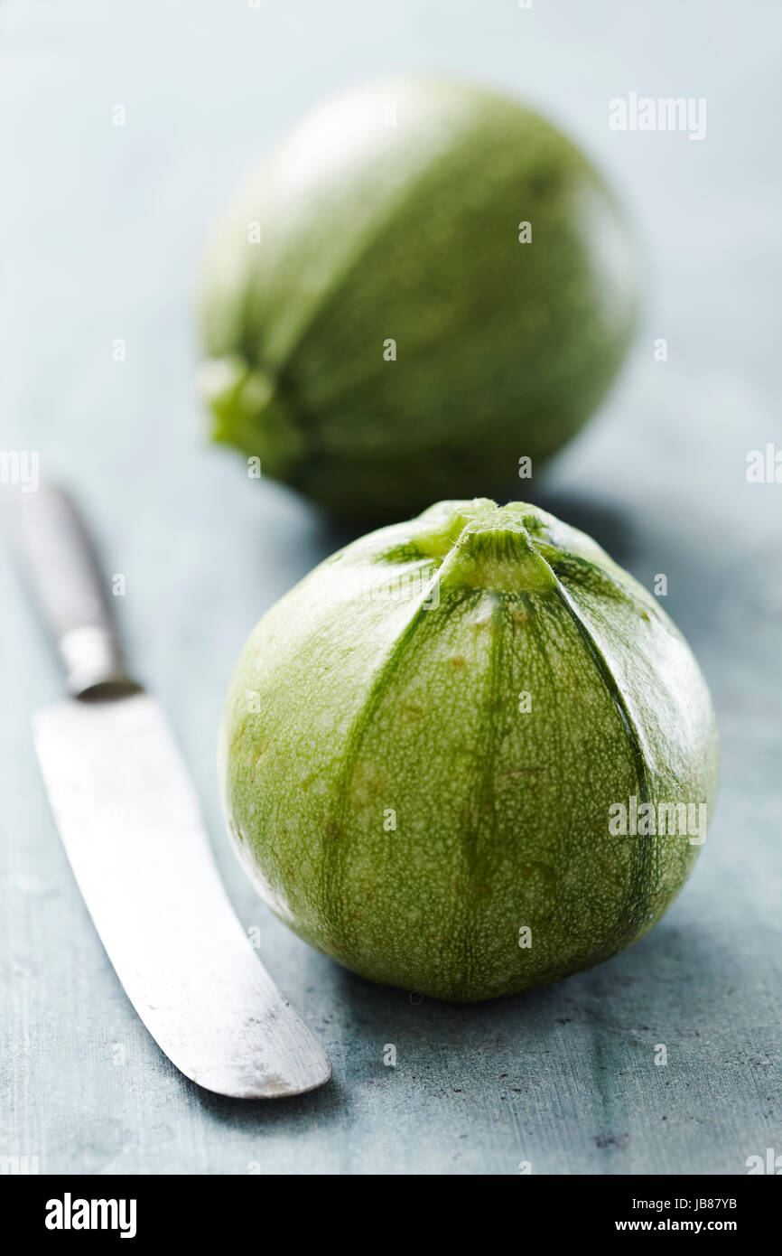 round courgettes, fresh from the garden Stock Photo - Alamy