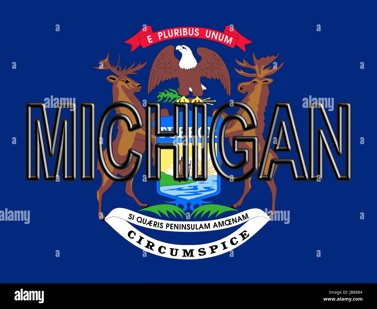 Michigan flag hi-res stock photography and images - Alamy