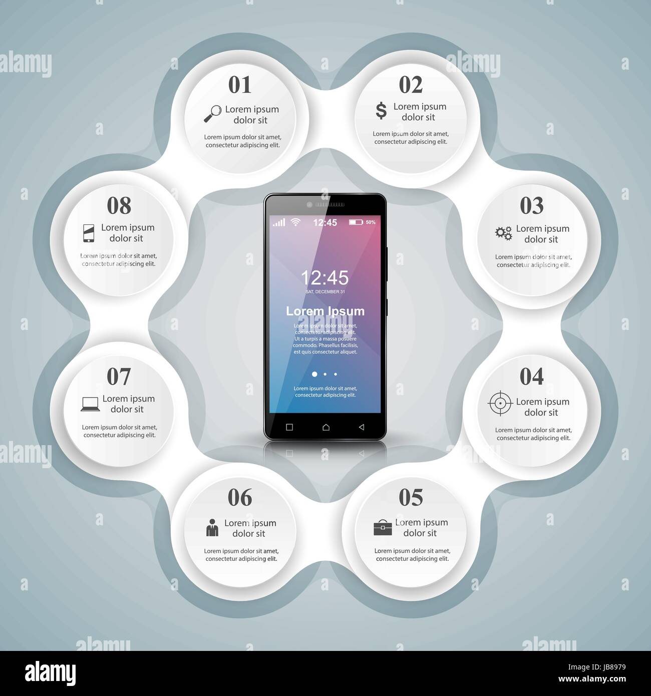 3D infographic. Smartphone icon Stock Vector Image & Art - Alamy