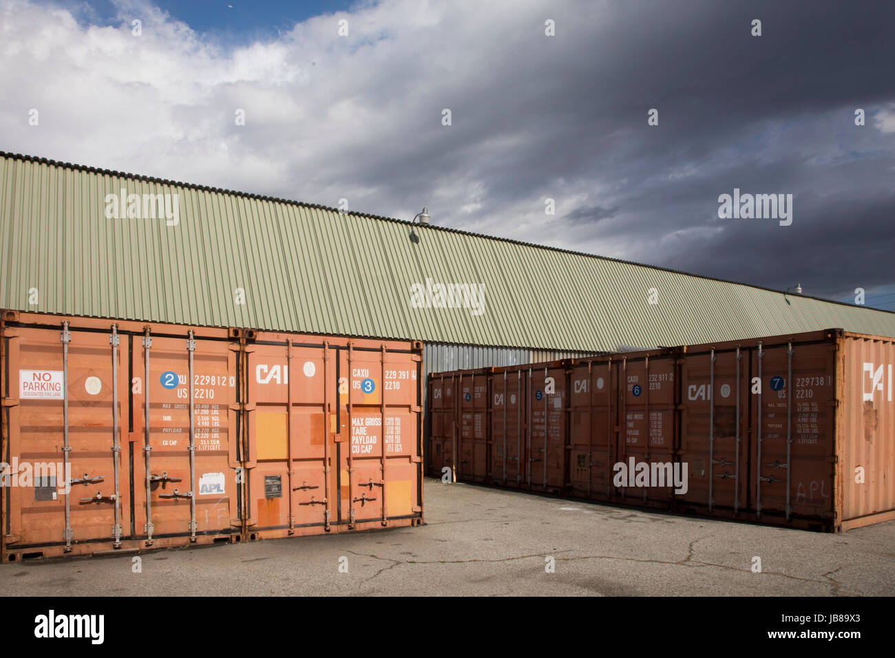 Shipping containers being used for storage, The Brewery artist's colony ...