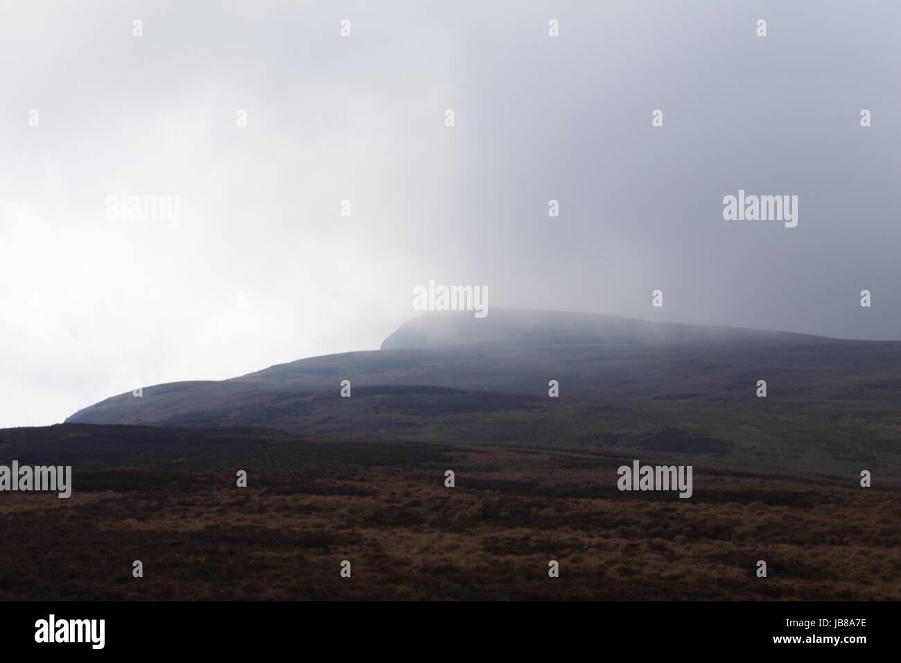 Sea Fog or Low Stratus Cloud Obscures the View from the Moorland Cliff ...