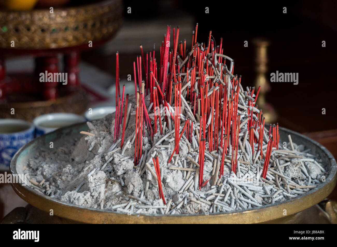 Burned incense sticks Stock Photo - Alamy