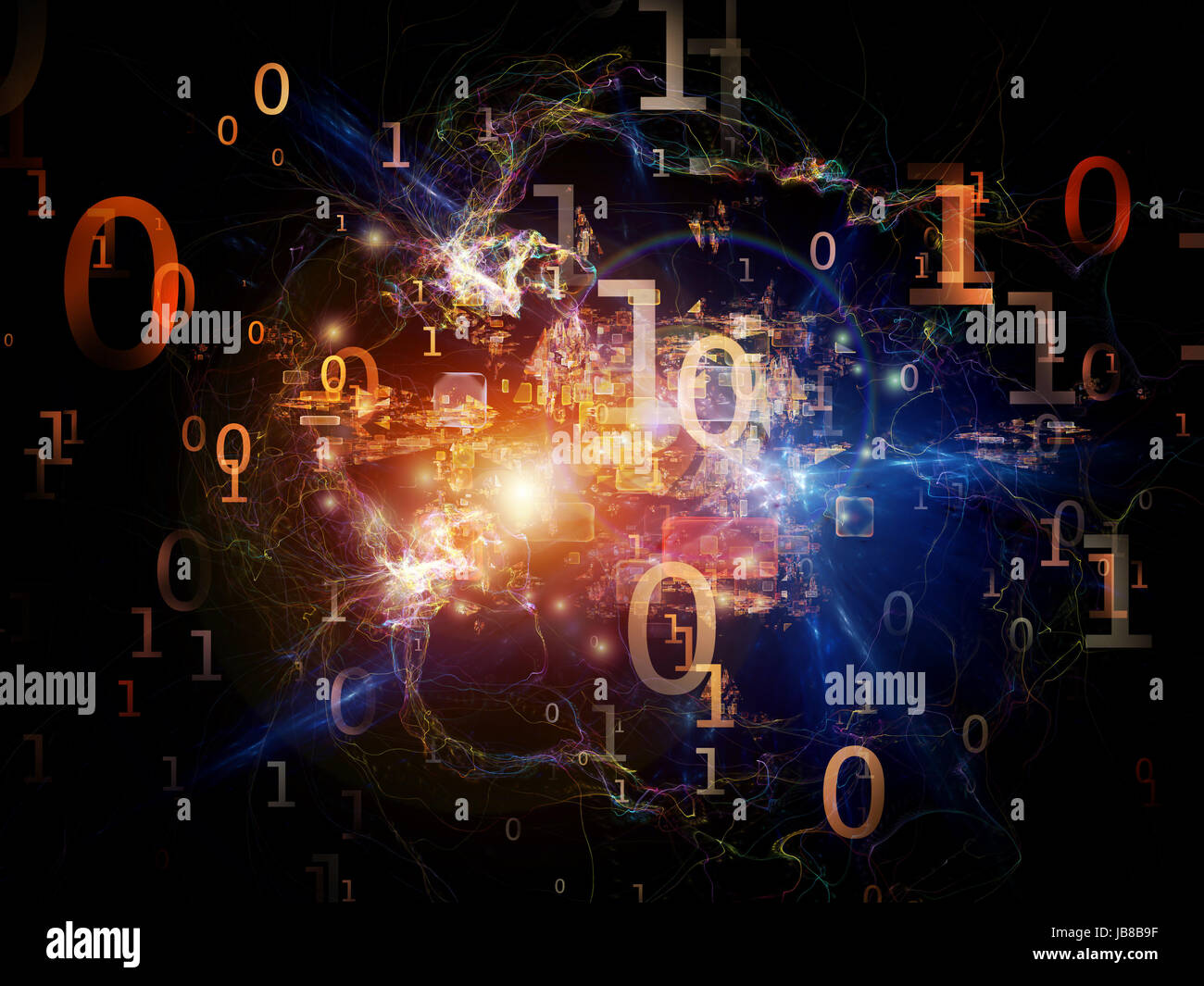 Number in Space series. Composition of numbers, fractal textures and ...