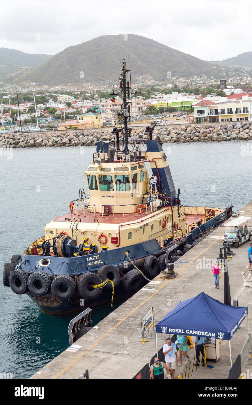 Large tugboat at harbor in St Kitts Stock Photo - Alamy