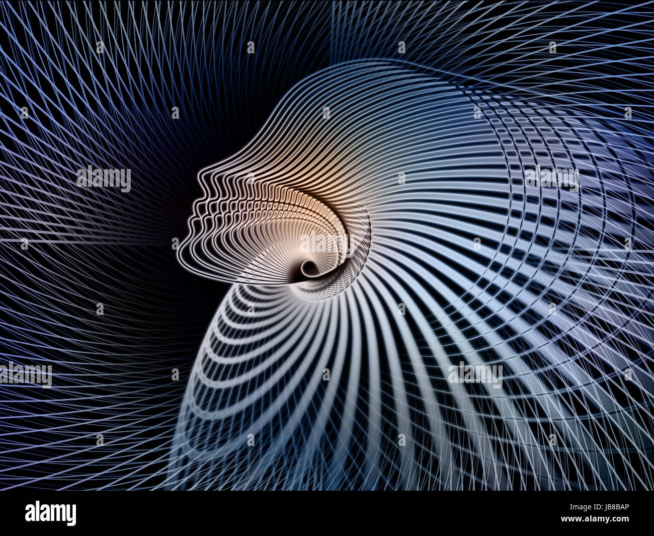 Geometry of Soul series. Abstract composition of profile lines of human ...