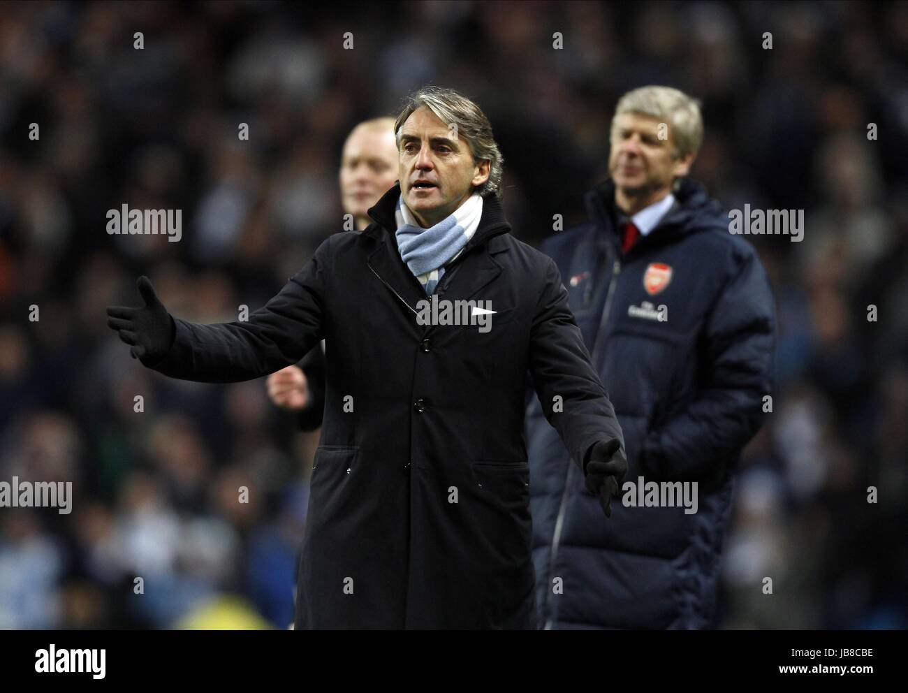 ROBERTO MANCINI & ARSENE WENGE MANCHESTER CITY V ARSENAL FC ETIHAD ...