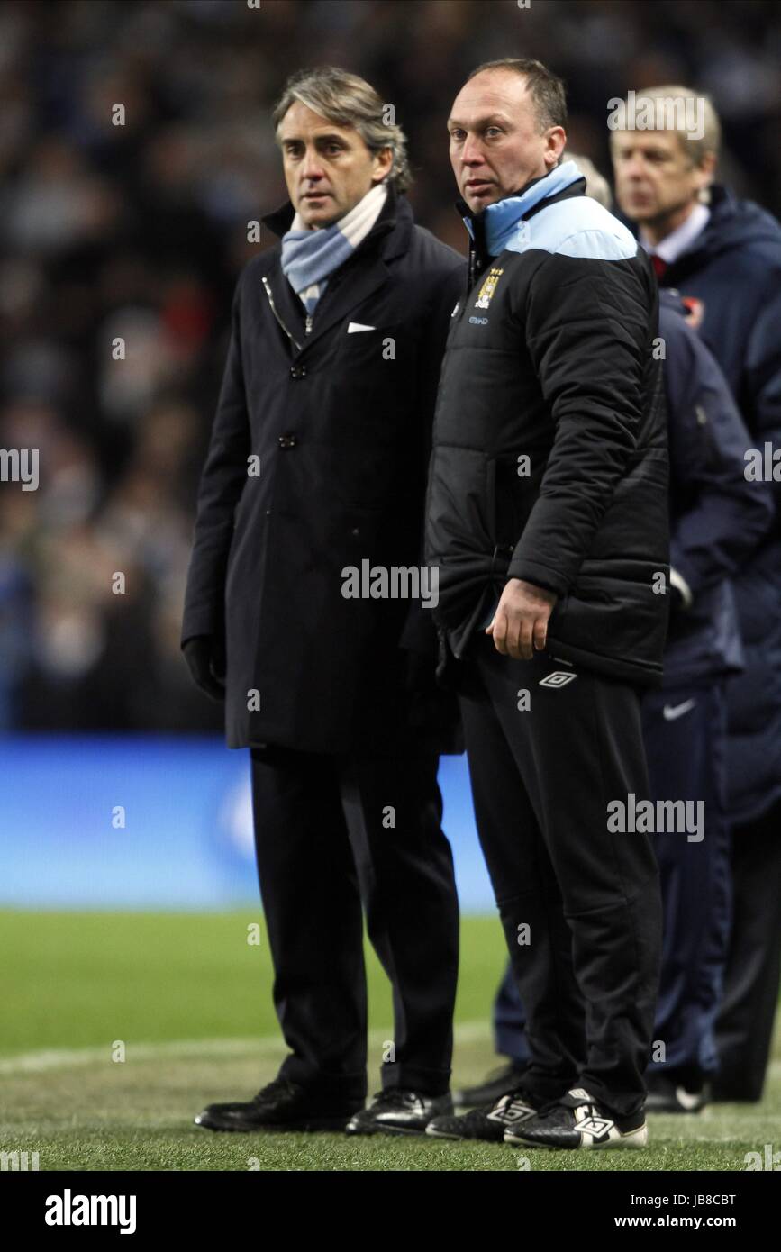 ROBERTO MANCINI & DAVID PLATT MANCHESTER CITY V ARSENAL FC ETIHAD ...