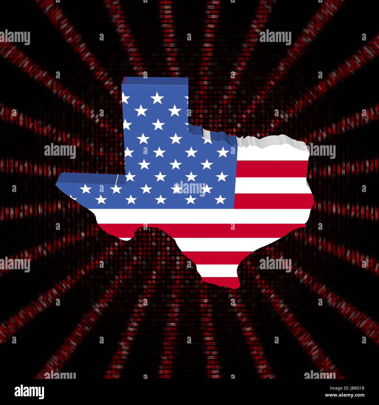 3d map of texas on map hi-res stock photography and images - Alamy