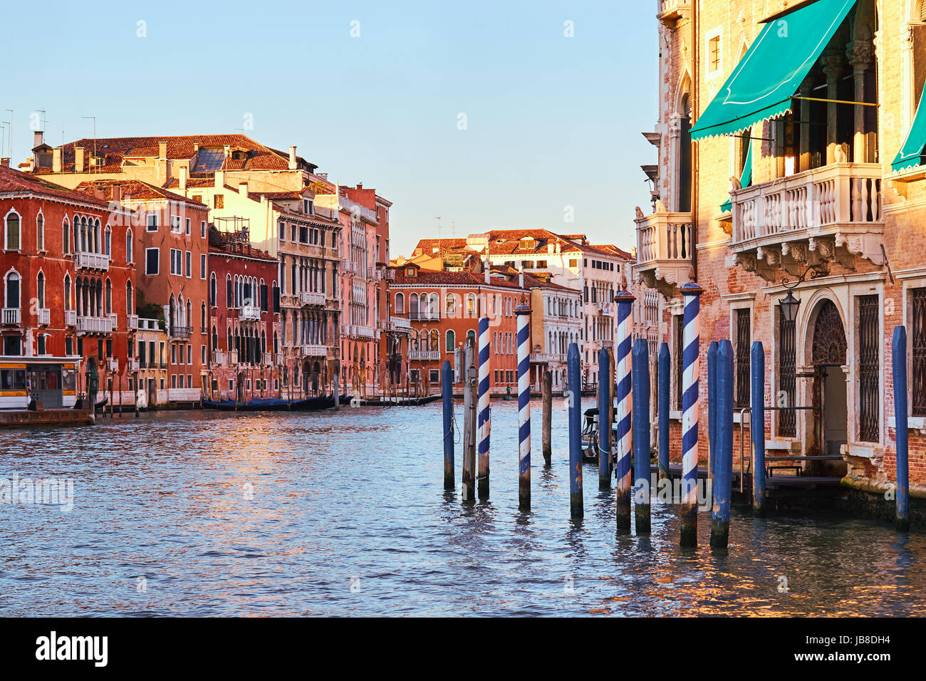 Colorful facades of old medieval houses in Venice, Italy Stock Photo ...
