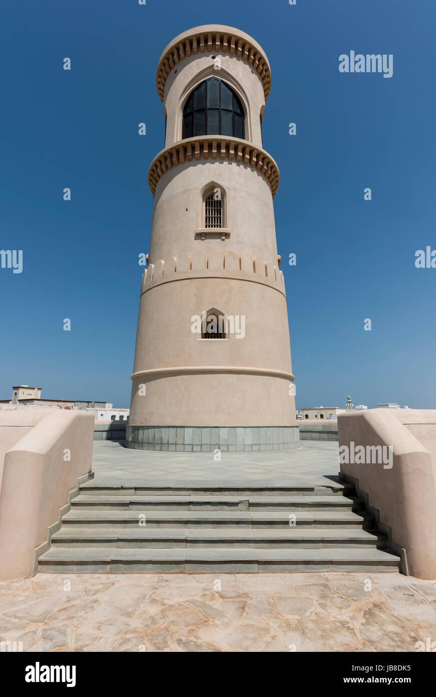 Vertical photograph of the historic Al Ayjah lighthouse in Sur, Oman ...