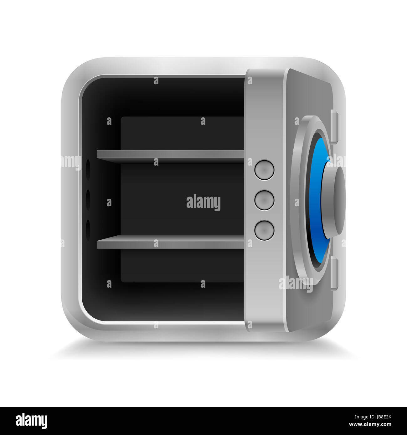 Open empty safe with code lock on white background Stock Photo - Alamy