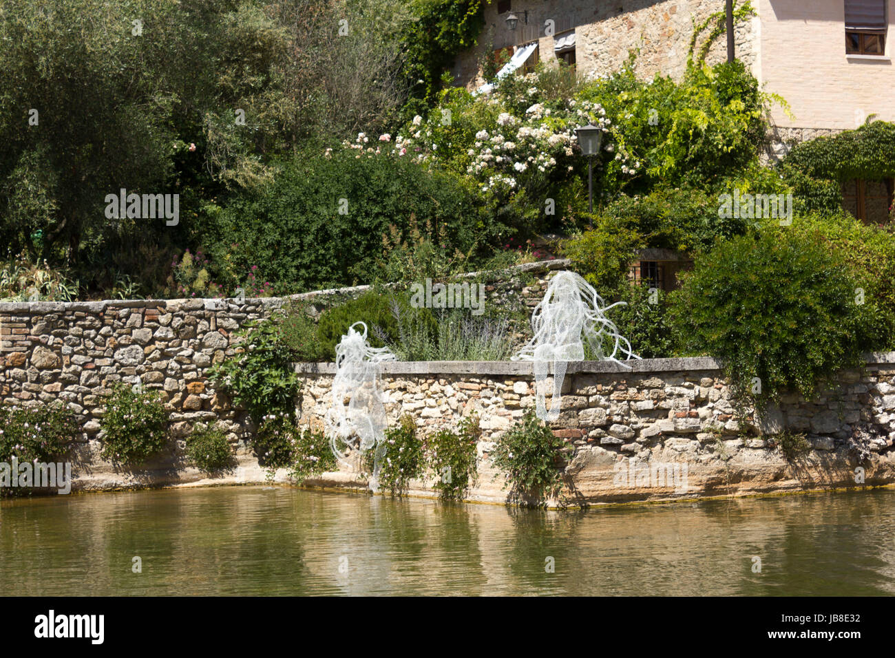 BAGNO VIGNONI, ITALY - JUNE 3 2017: Riflessi sculpture by Daniela ...