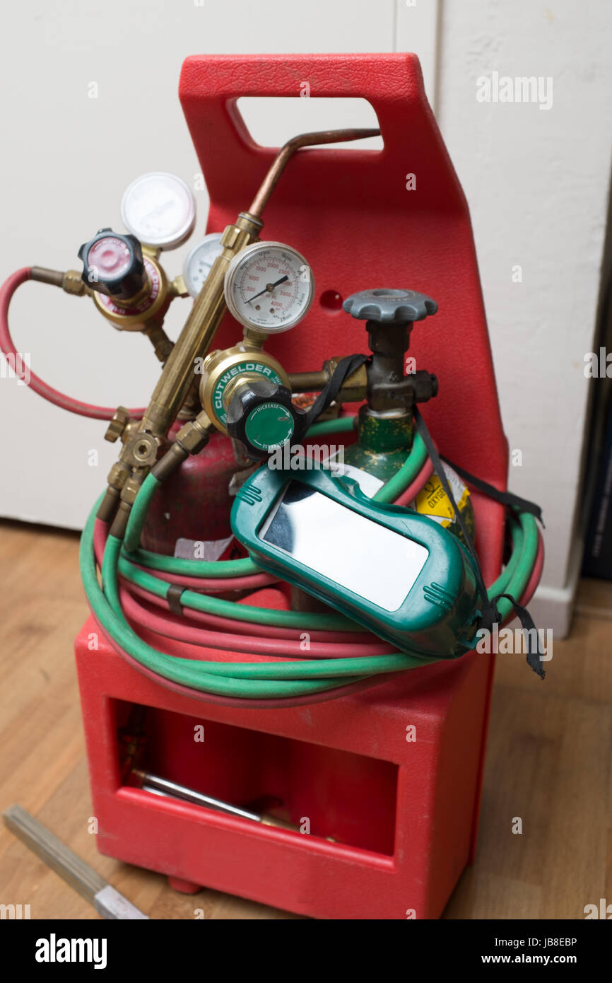 Handyman repairman HVAC tools Stock Photo - Alamy